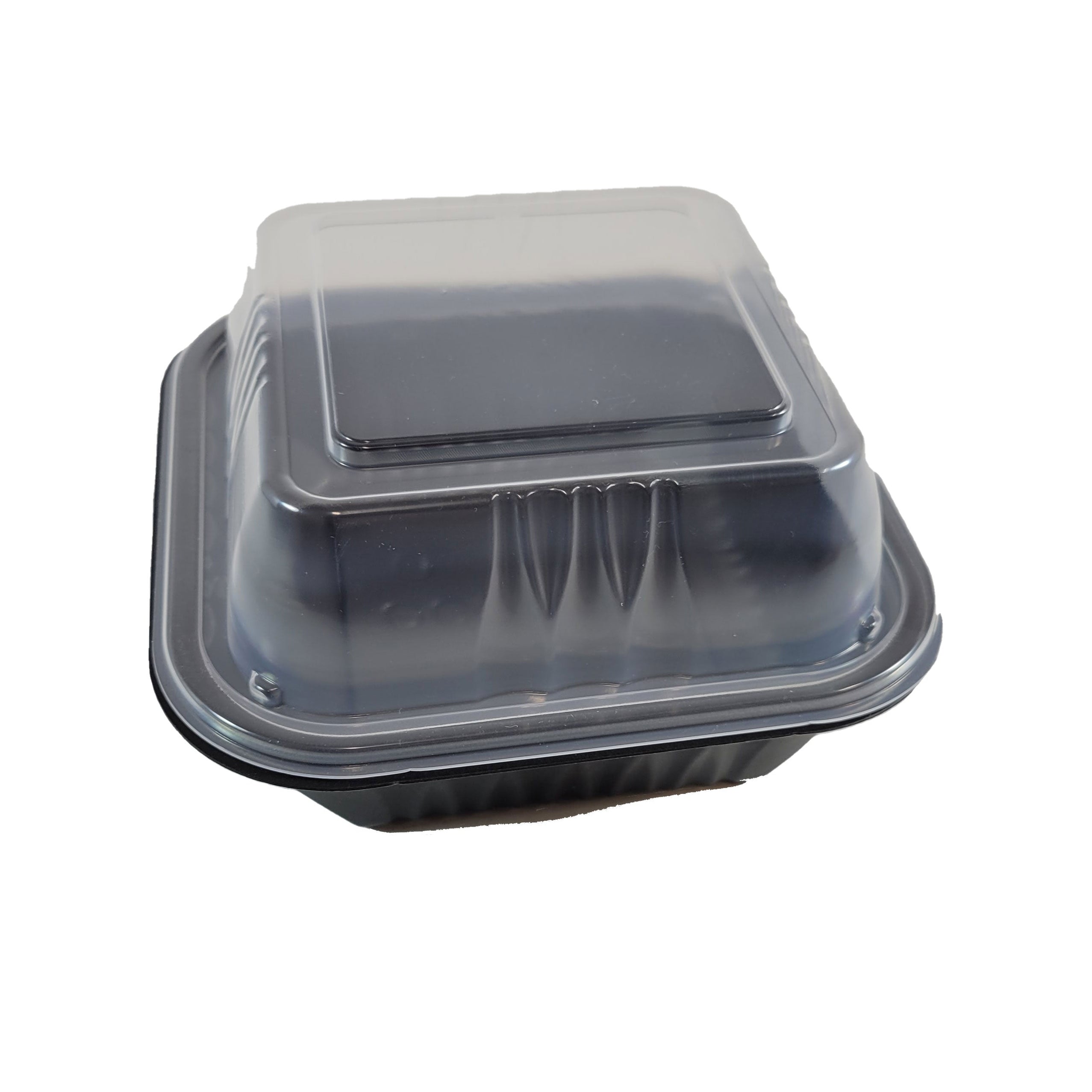PP Pebble Box Serving Tray with Lid, Food Container (6x6" 1 Compartmen ...