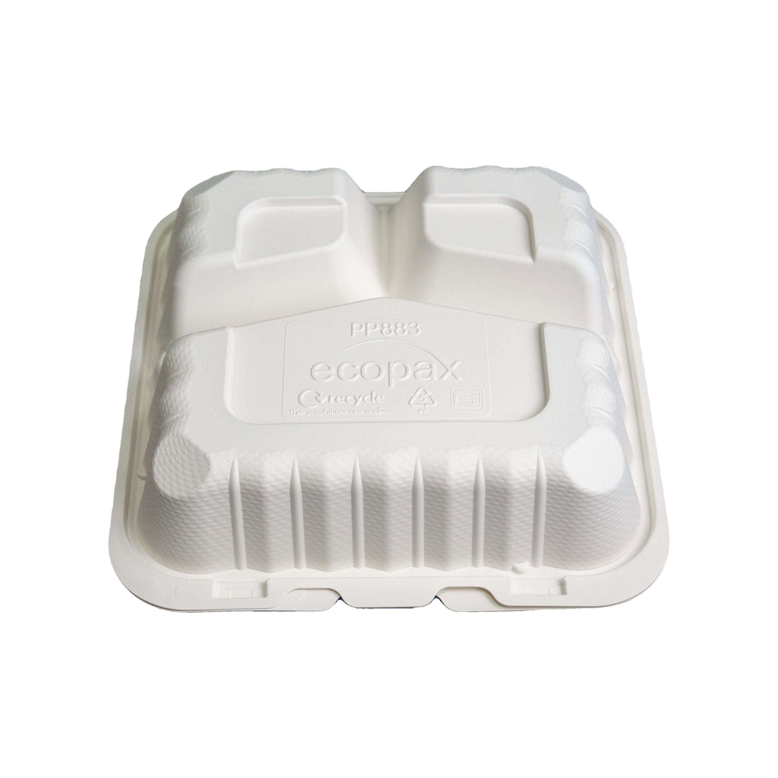 8" x 8" x 3" Mineral Filled PP Hinged Container Pebble Box - 1-compart ...